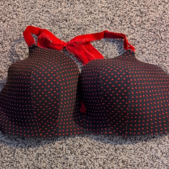 Cacique | Intimates & Sleepwear | Cacique Black Bra With Red Dots ...
